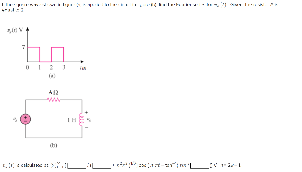 Solved If the square wave shown in figure (a) is applied to | Chegg.com