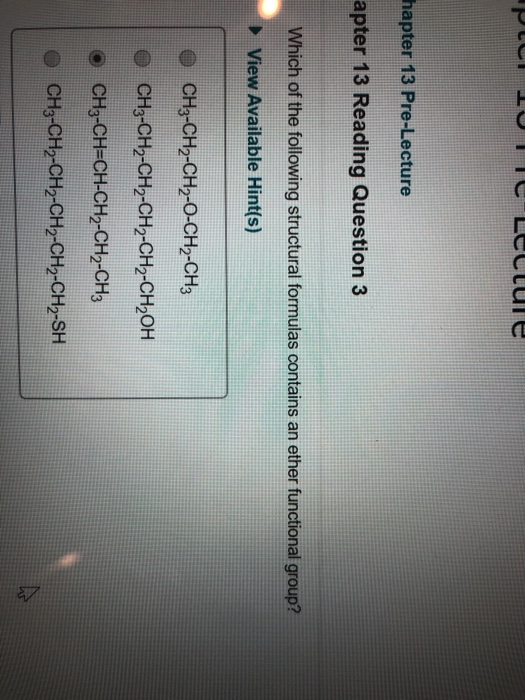 Solved hapter 13 Pre-Lecture apter 13 Reading Question 3 | Chegg.com