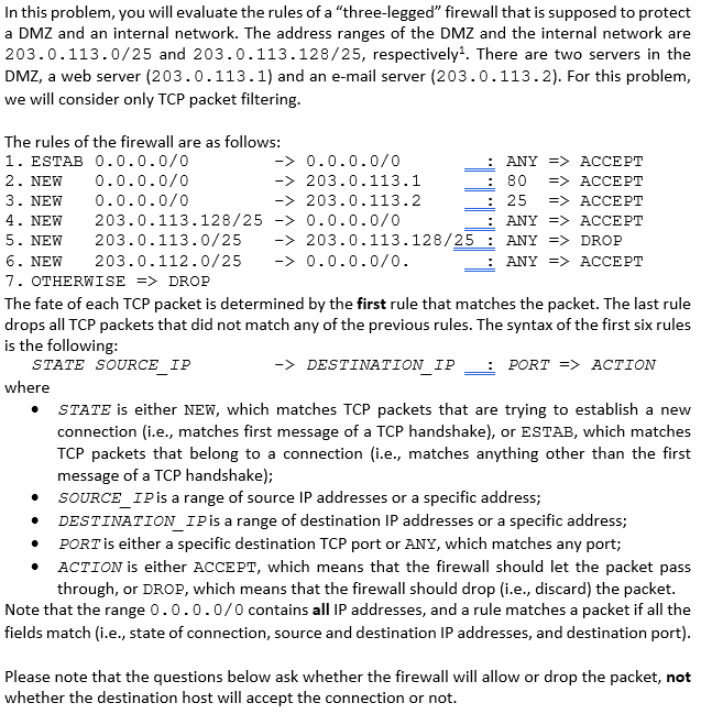 In this problem, you will evaluate the rules of a | Chegg.com