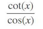 Solved cos(x)cot(x) | Chegg.com