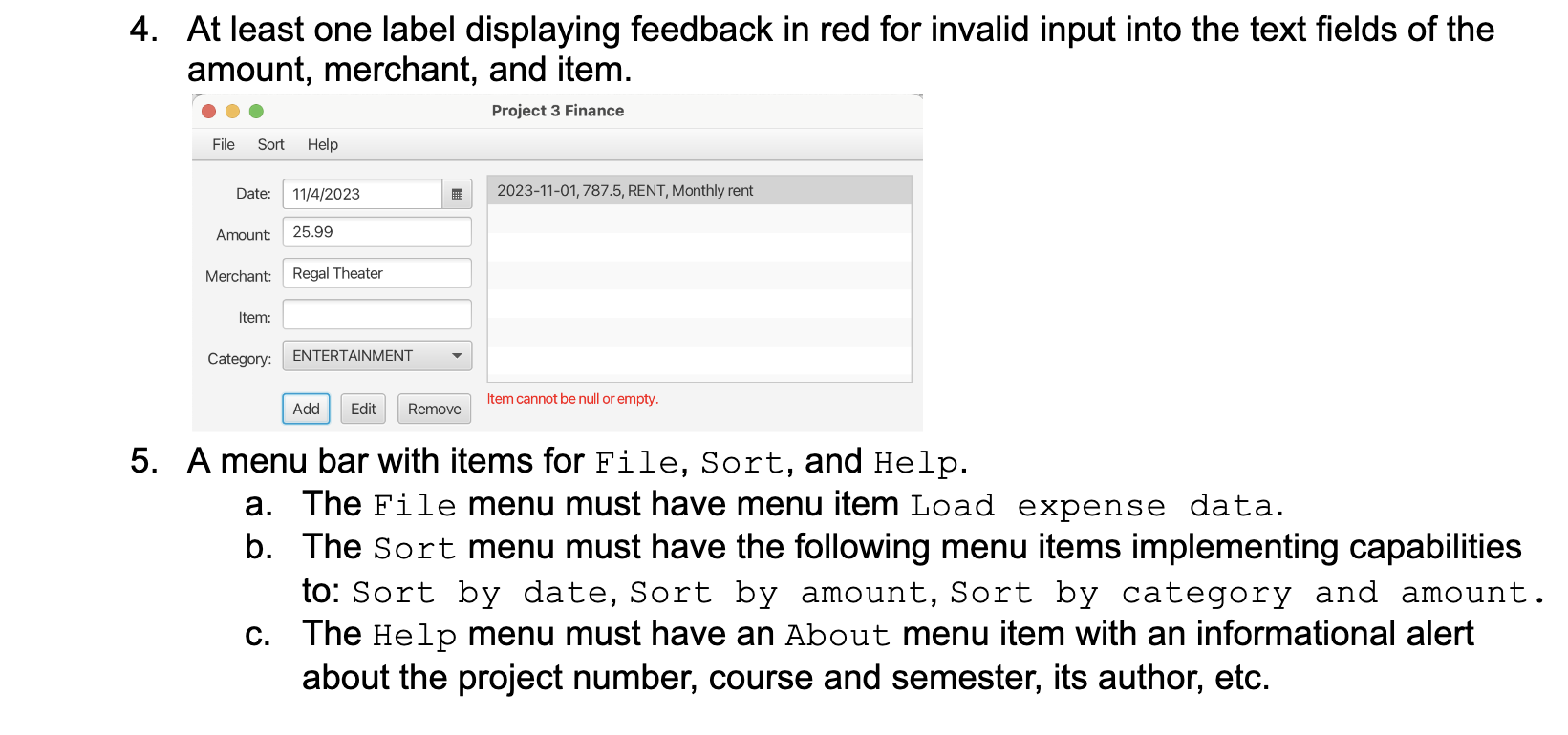 Solved Part 1-A (15 points) The GUI Design You can style the | Chegg.com