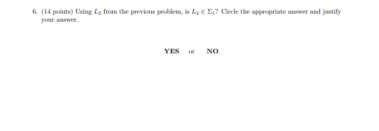 Solved 6. (14 points) Using L2 from the previous problem, | Chegg.com