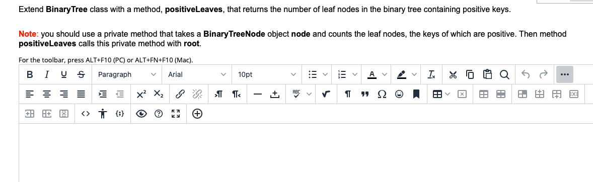 Solved Extend Binary Tree class with a method, | Chegg.com