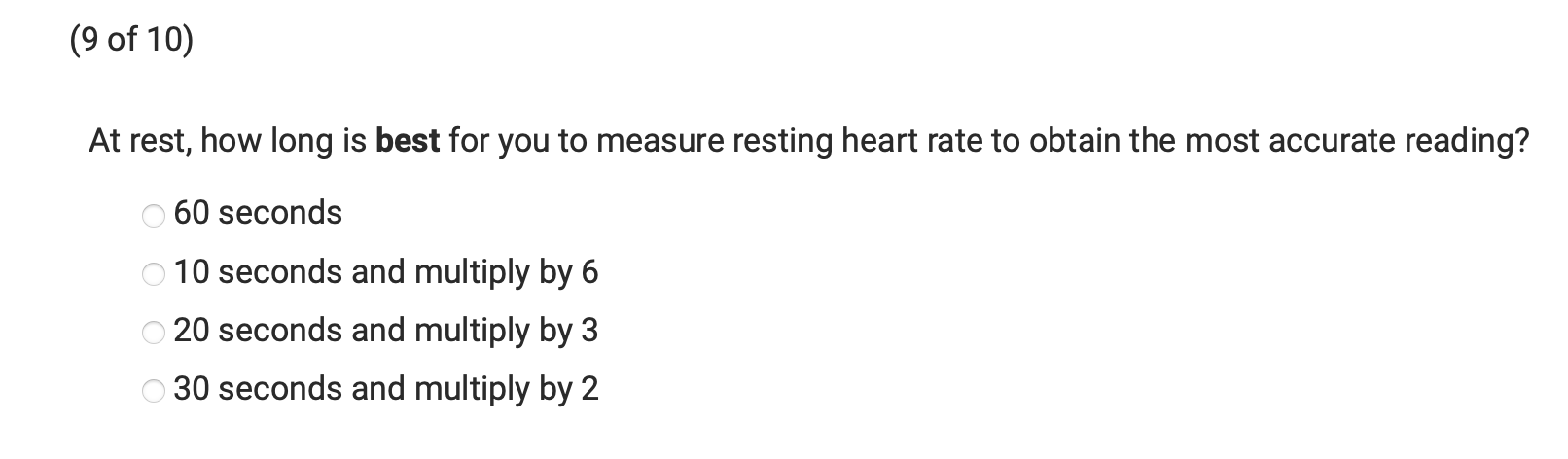 Solved At rest, how long is best for you to measure resting | Chegg.com
