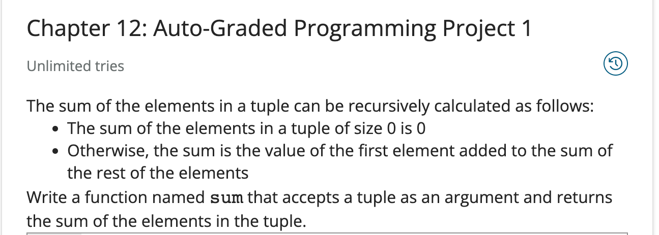 Solved Unlimited tries Write a recursive function named len | Chegg.com