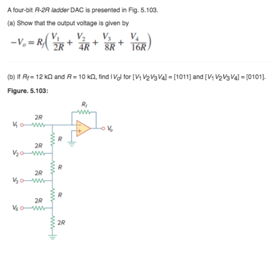 Solved A four-bit R-2R ladder DAC is presented in Fig. | Chegg.com