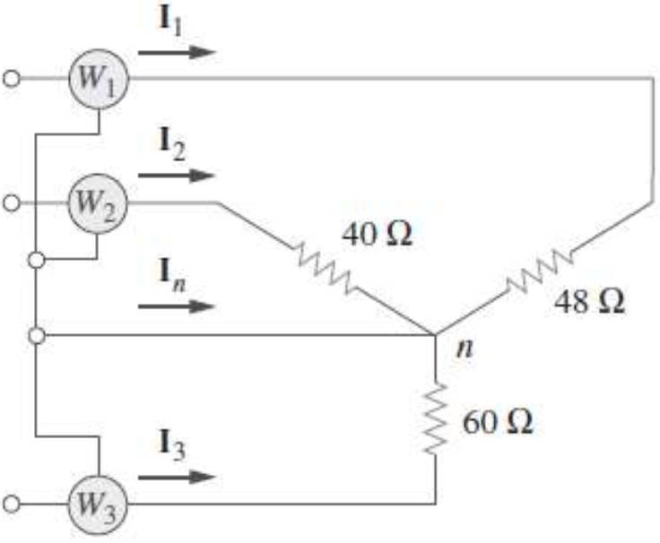 Solved In the figure there is a three-phase four-conductor | Chegg.com