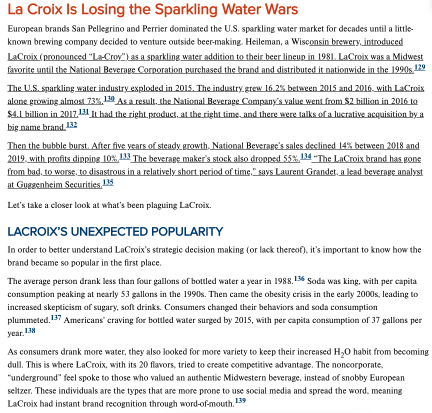 Solved Read the case: "La Croix is Losing the Sparkling | Chegg.com
