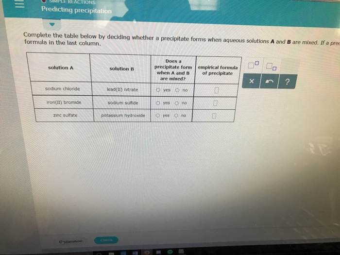Solved -Predicting precipitation Complete the table below by | Chegg.com