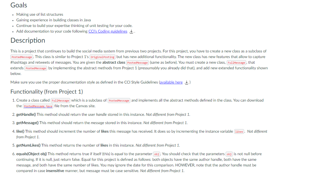 Solved JAVA: This is a project that continues to build the | Chegg.com