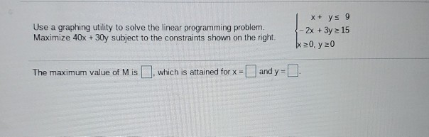 Solved Use a graphing utility to solve the linear | Chegg.com