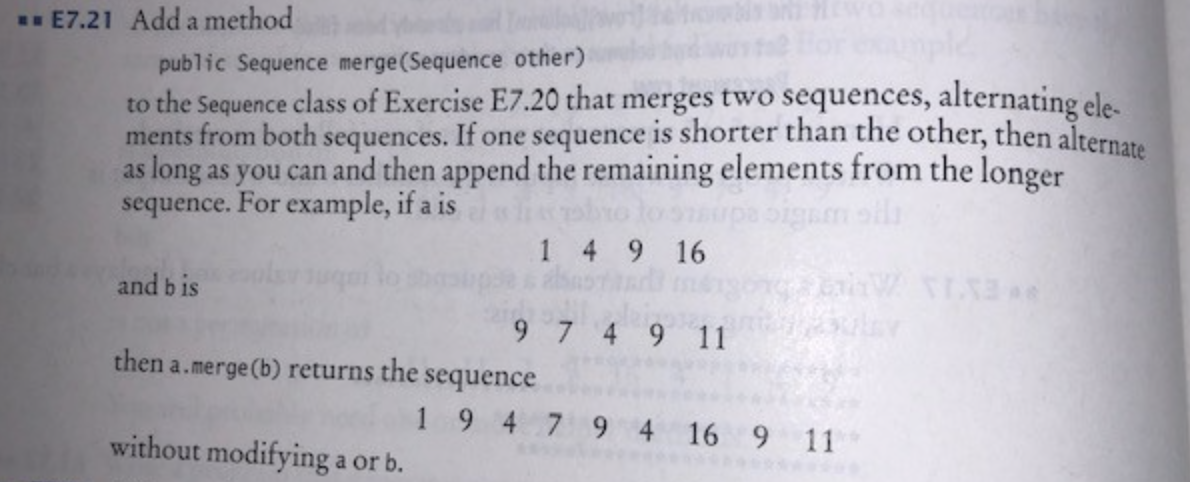 Solved .E7.20 Consider the following class: public class | Chegg.com