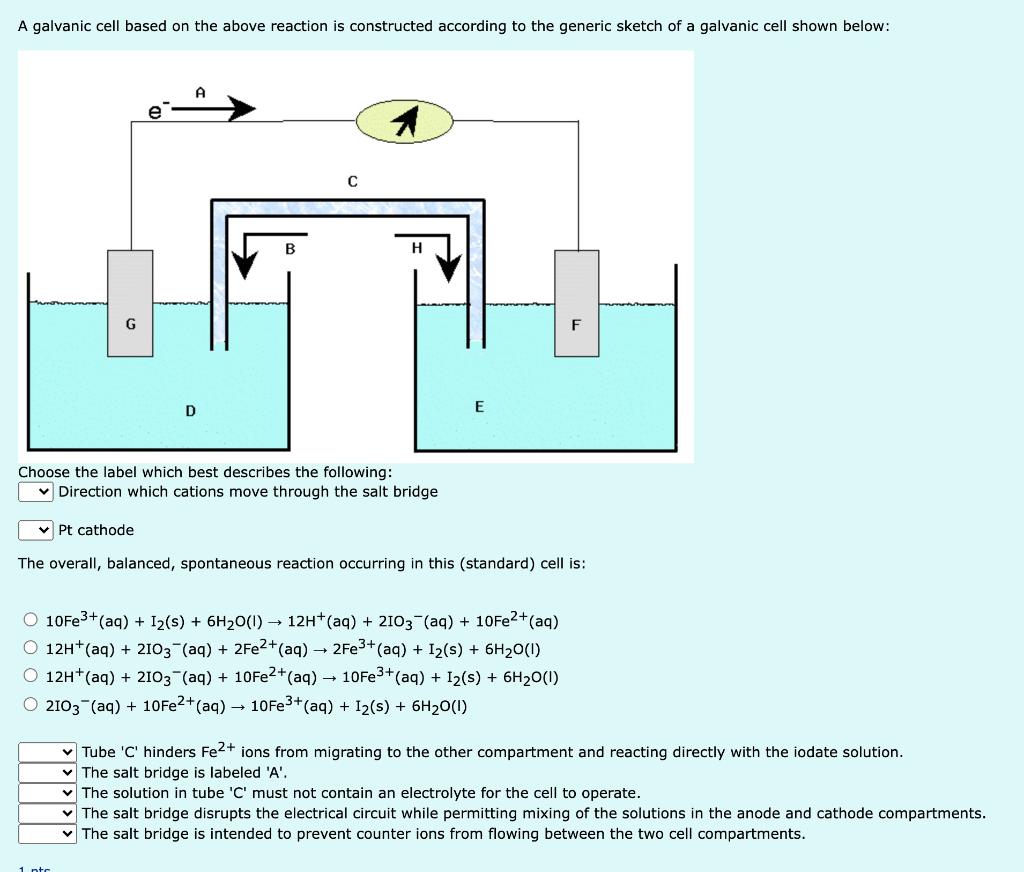 Solved Galvanic Cells Using tabulated standard reduction | Chegg.com