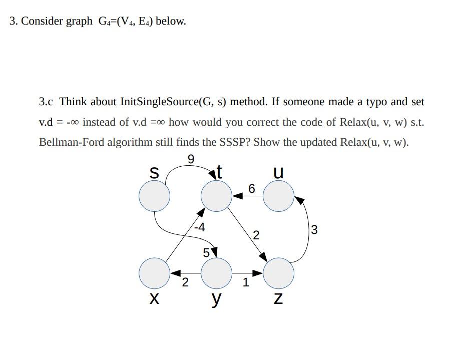 Solved 3. Consider graph G4=(V4,E4) below. 3.c Think about | Chegg.com