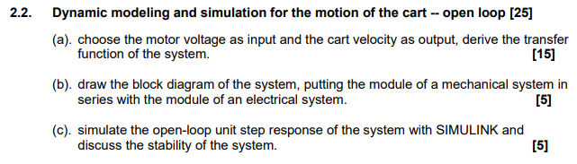 Solved 2. Dynamic modeling and simulation for the motion of | Chegg.com