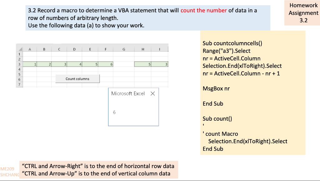 Solved 3.2 Record a macro to determine a VBA statement that | Chegg.com