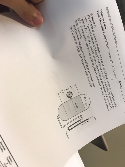 Solved The cylindrical tank with hemispherical ends shown in | Chegg.com