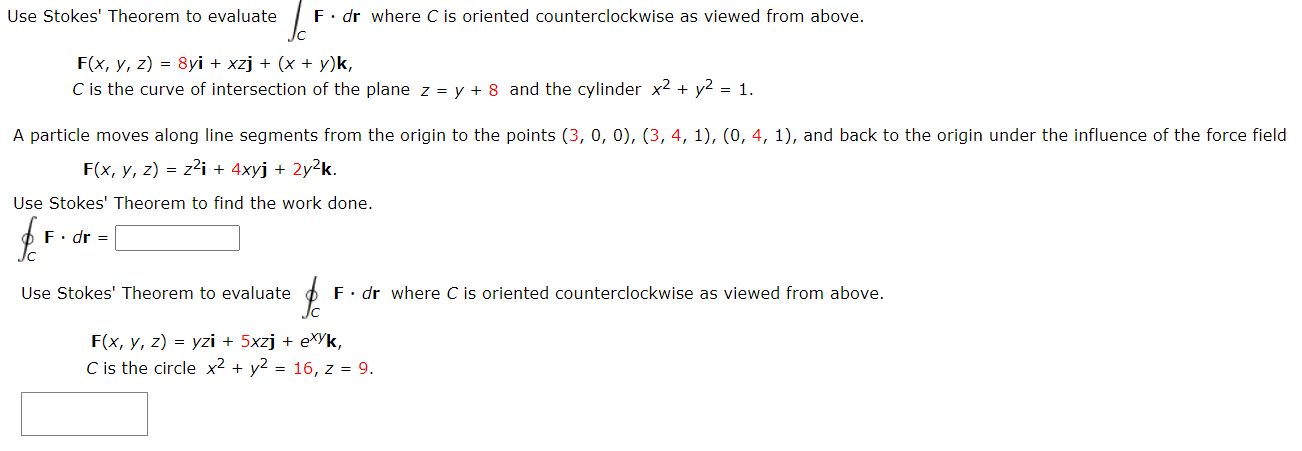Solved Use Stokes Theorem To Evaluate F Dr Where C Is