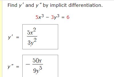 Solved Find y′ and y′′ by implicit differentiation. | Chegg.com