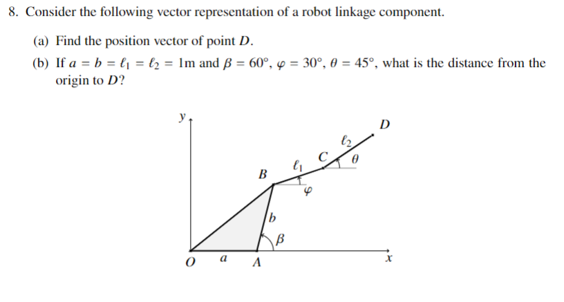 Solved 8. Consider the following vector representation of a | Chegg.com