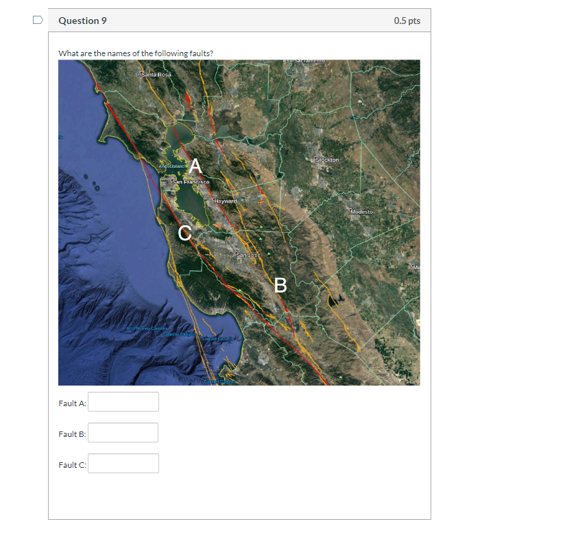 Solved Look at the map below and identify the different | Chegg.com