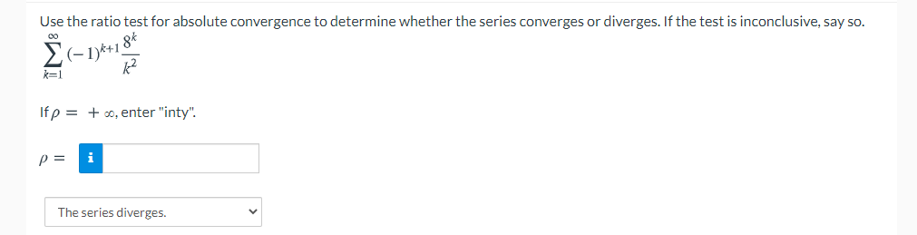 Solved Use the ratio test for absolute convergence to | Chegg.com