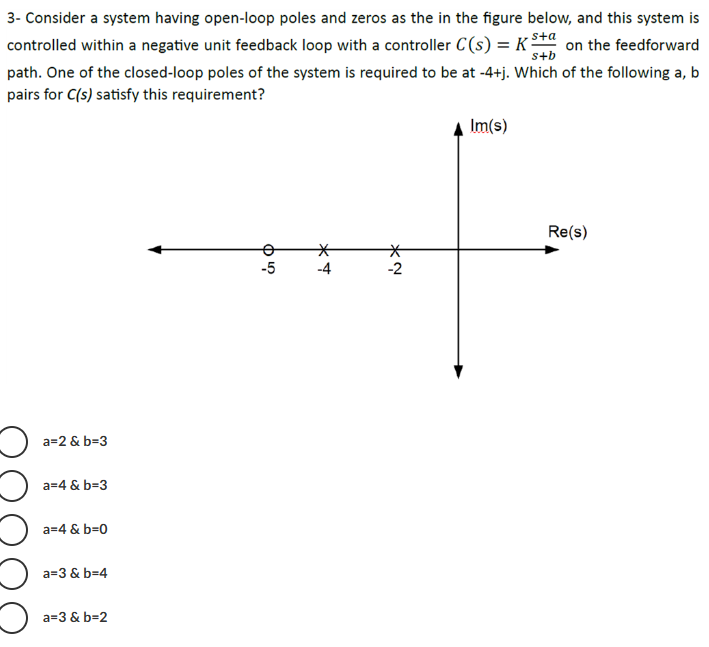 Solved 3 Consider A System Having Open Loop Poles And Zeros 