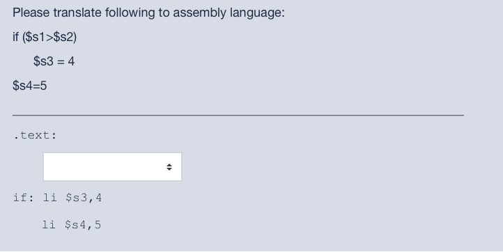 Solved Please translate following to assembly language: if | Chegg.com