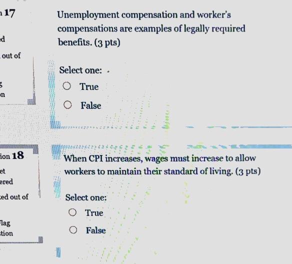 Solved 17 Unemployment compensation and worker's | Chegg.com