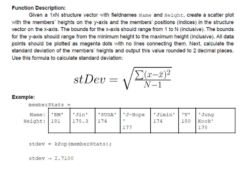 Function Name Kpop Inputs 1 Struct 1xn Structure 
