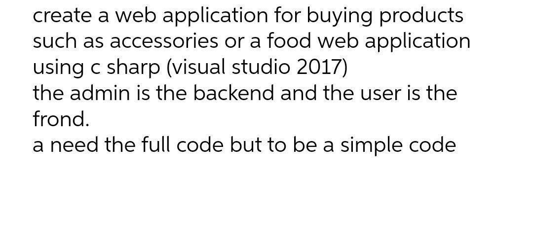 Solved create a web application for buying products such as | Chegg.com