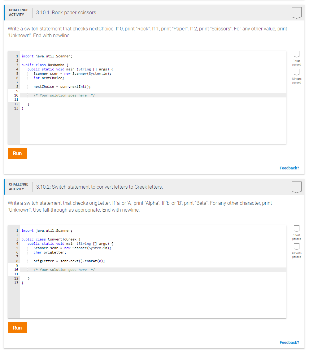 Solved CHALLENGE ACTIVITY 3.10.1: Rock-paper-scissors. Write | Chegg.com