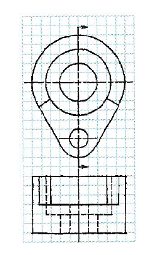 Solved Construct complete front, top and right side views | Chegg.com