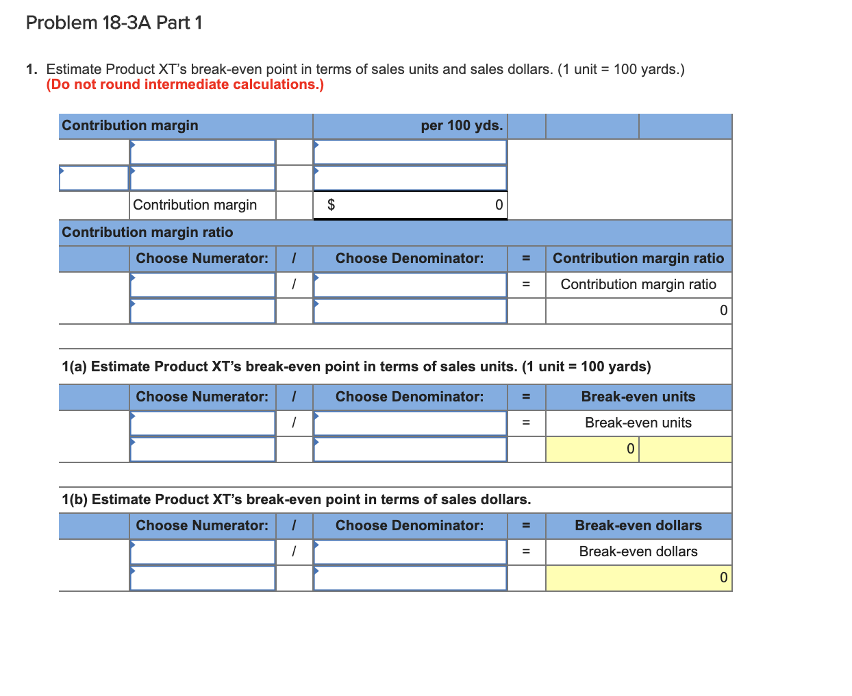 Solved Problem 18-3A CVP analysis and charting LO P2, P3 | Chegg.com