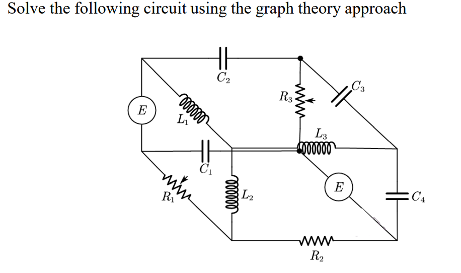 Solve the following circuit using the graph theory | Chegg.com