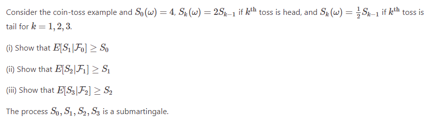 Solved Consider the coin-toss example and | Chegg.com