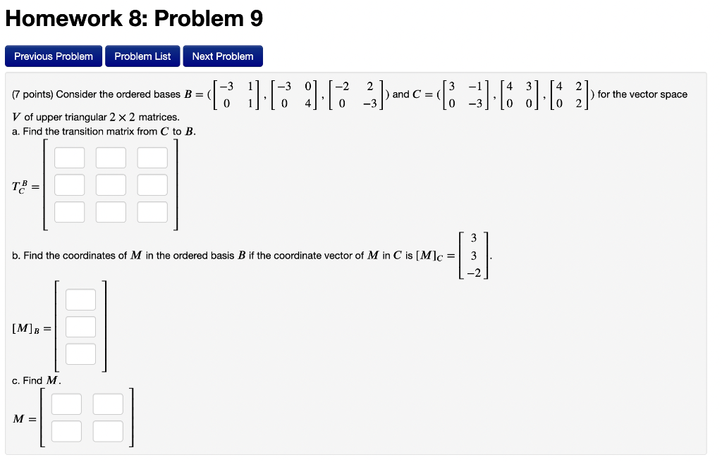 Solved Homework 8: Problem 9 Previous Problem Problem List | Chegg.com