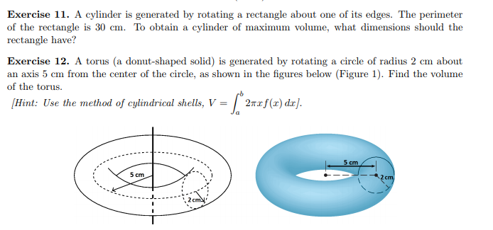 Solved Exercise 11. A cylinder is generated by rotating a | Chegg.com