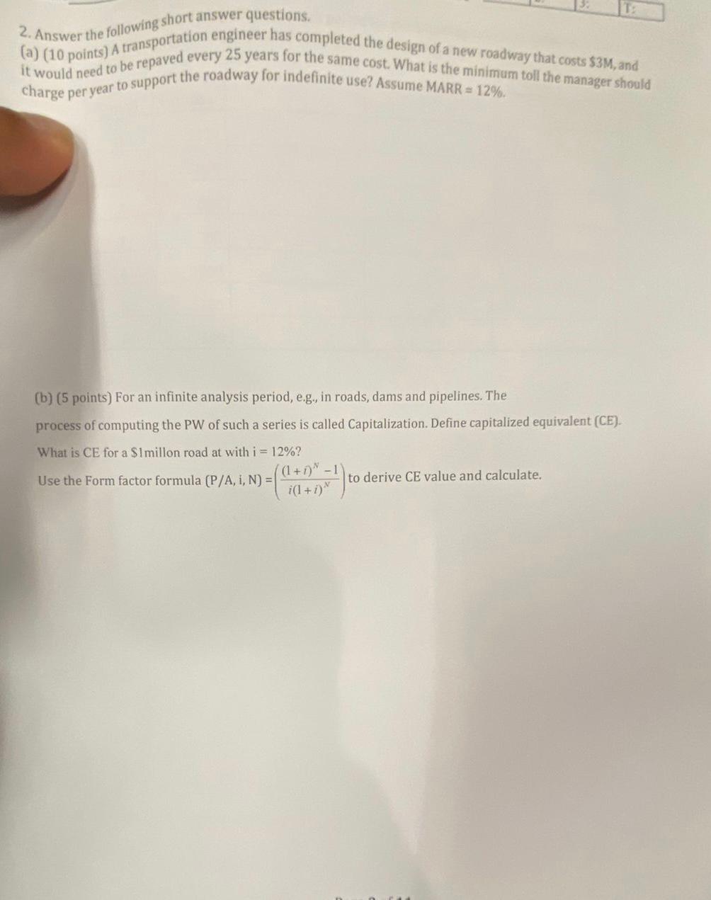 Solved 2. Answer the following short answer questions. (a) | Chegg.com