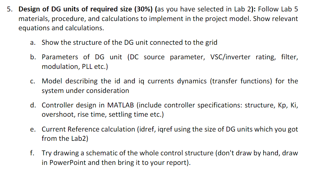 Solved Project Title: Design a distributed generation system | Chegg.com