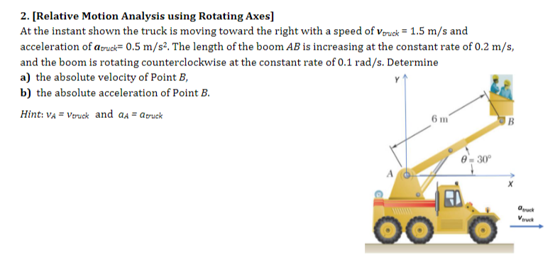 Solved 2. [Relative Motion Analysis using Rotating Axes] At | Chegg.com
