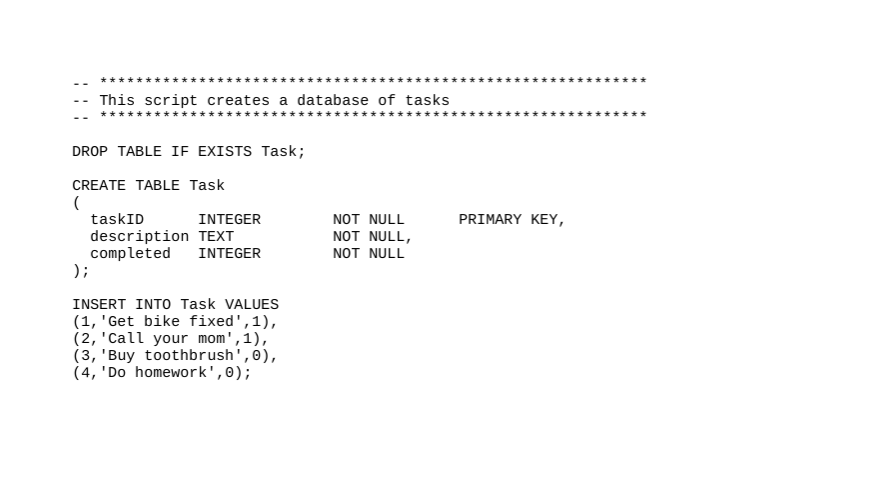 Solved Create a program that allows you to manage a task | Chegg.com
