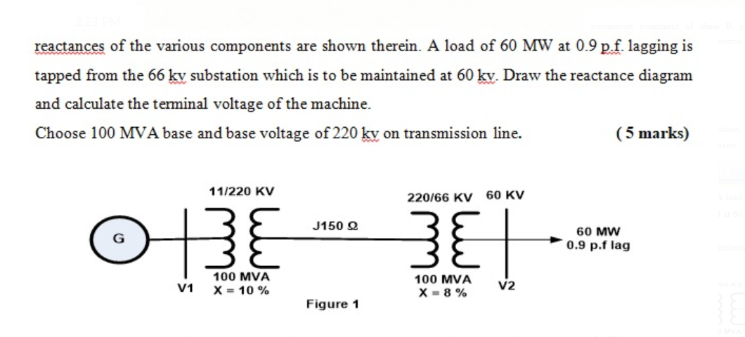 Solved reactances of the various components are shown | Chegg.com