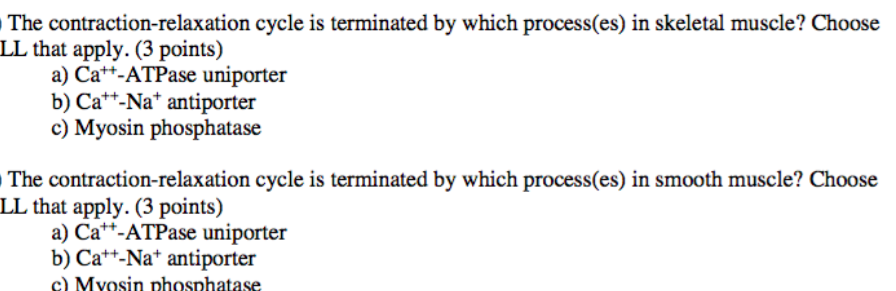 Solved The contraction-relaxation cycle is terminated by | Chegg.com