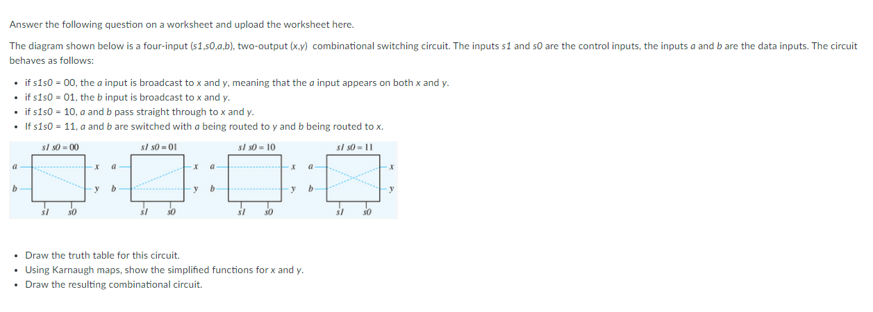 Solved Answer the following question on a worksheet and | Chegg.com