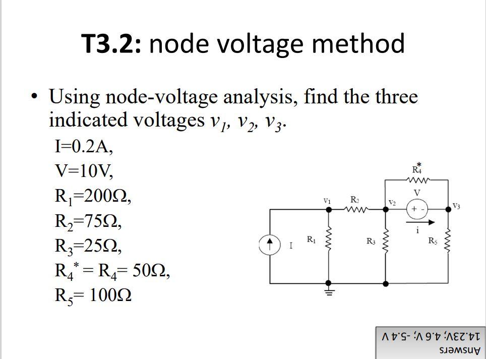 Solved T3.2: node voltage method Using node-voltage | Chegg.com