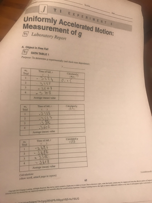 Solved TIEXPERIMENT S Uniformly Accelerated Motion: | Chegg.com