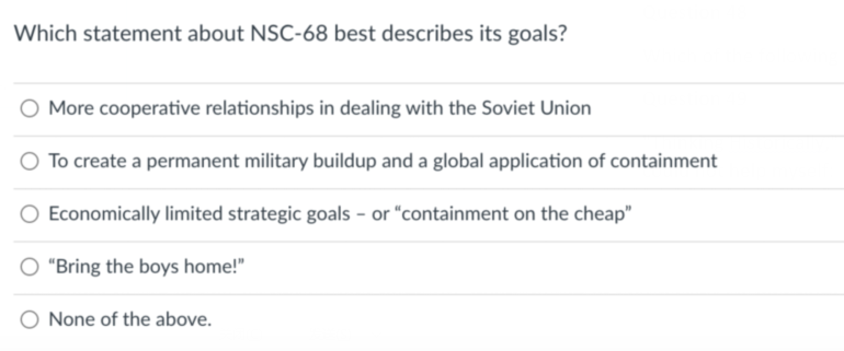 Solved Which statement about NSC-68 best describes its | Chegg.com