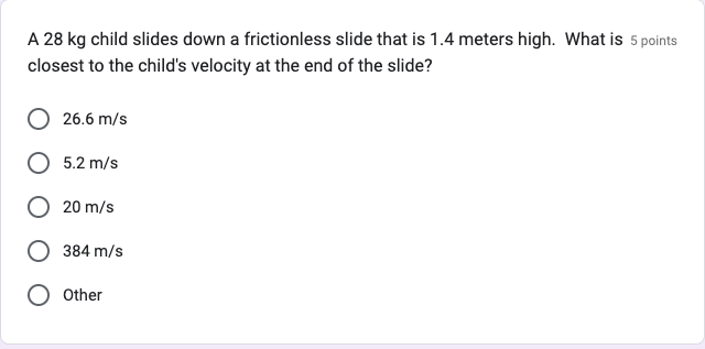 Solved A 28 kg child slides down a frictionless slide that | Chegg.com