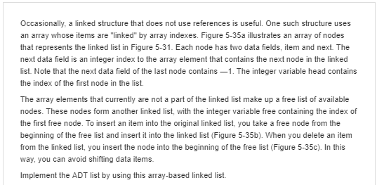 Solved I need to implement the ADT list using this | Chegg.com